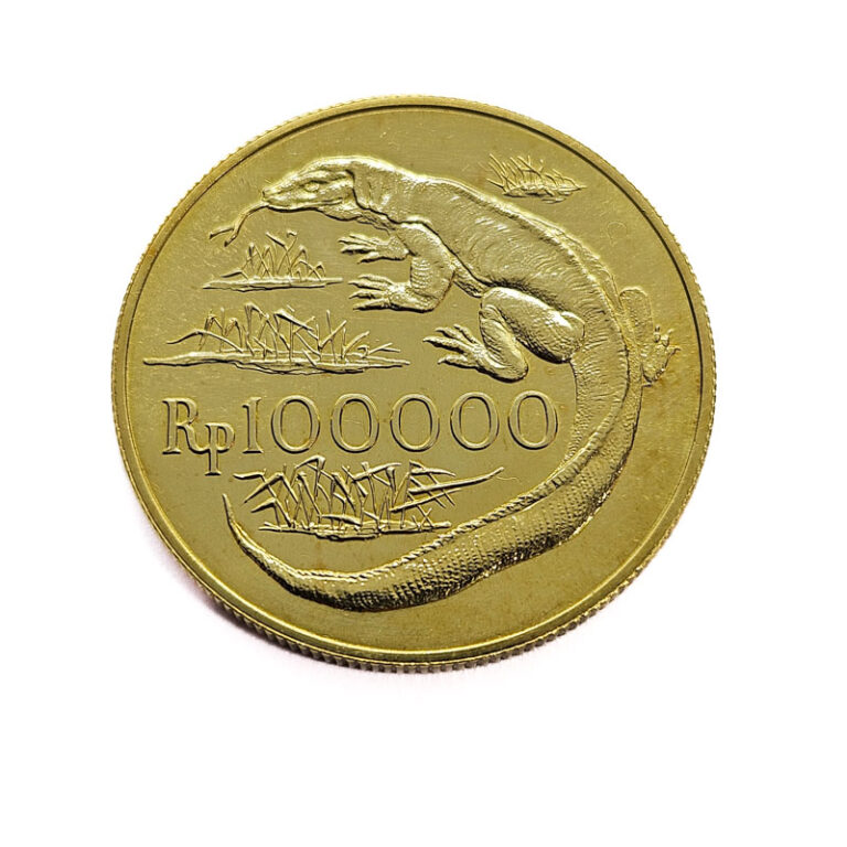 Indonesia 100000 Rupiah 1974 Komodo Dragon - Asian African Art