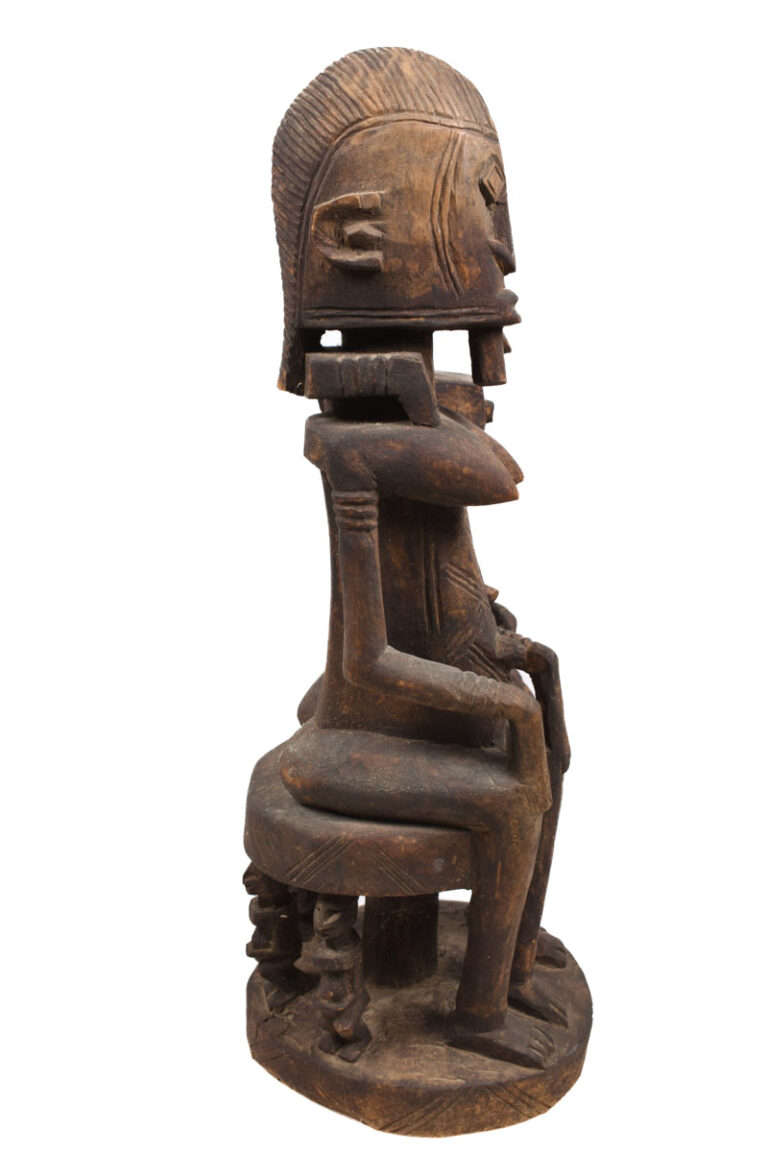 Seated couple - Wood - Dogon - Mali - Asian African Art