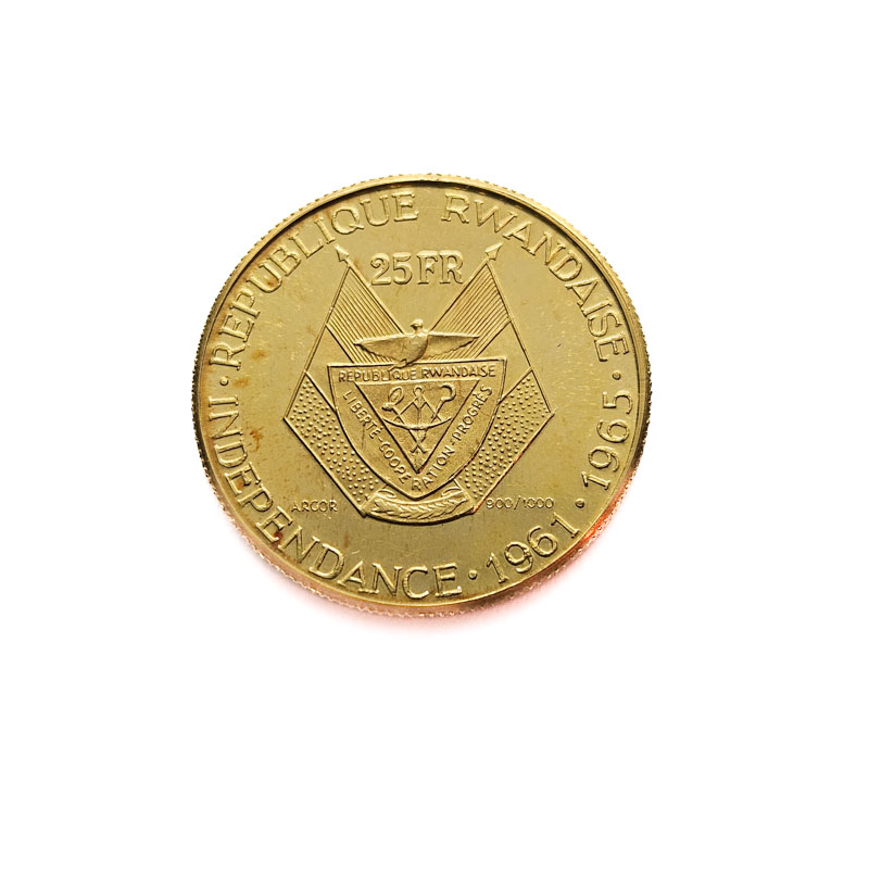 Rwanda 25 Francs 1965 President Gregoire Kayibanda - Asian African Art